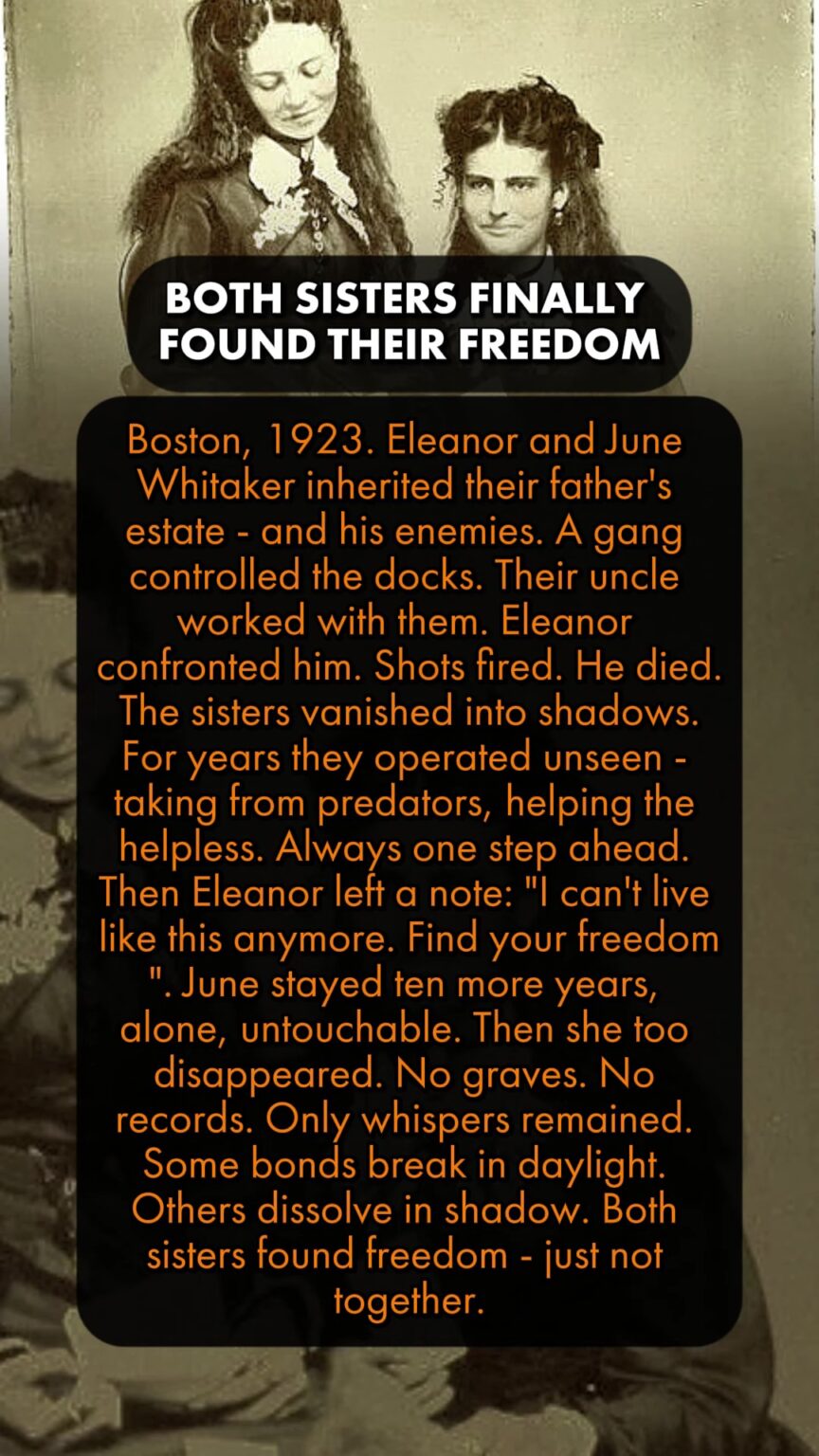 Eleanor and June Whitaker didn’t vanish—they rewrote their fate in the ...